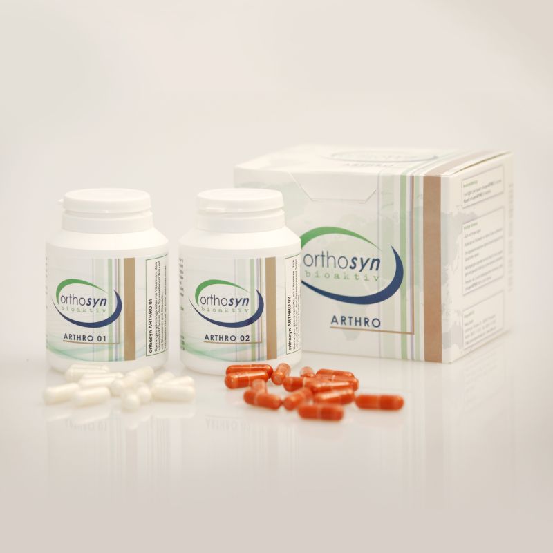 orthosyn ARTHRO mit Vitaminen, Chondroitin, Glucosamin, Calcium, Zink, Selen und Omega-3 Fettsäuren