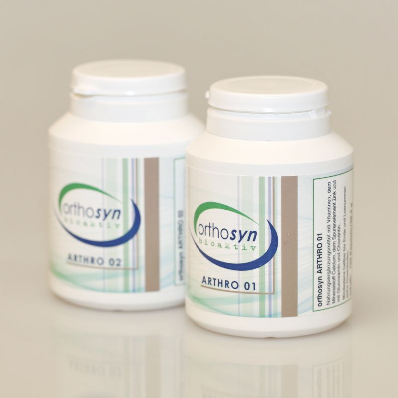 orthosyn ARTHRO mit Vitaminen, Chondroitin, Glucosamin, Calcium, Zink, Selen und Omega-3 Fettsäuren